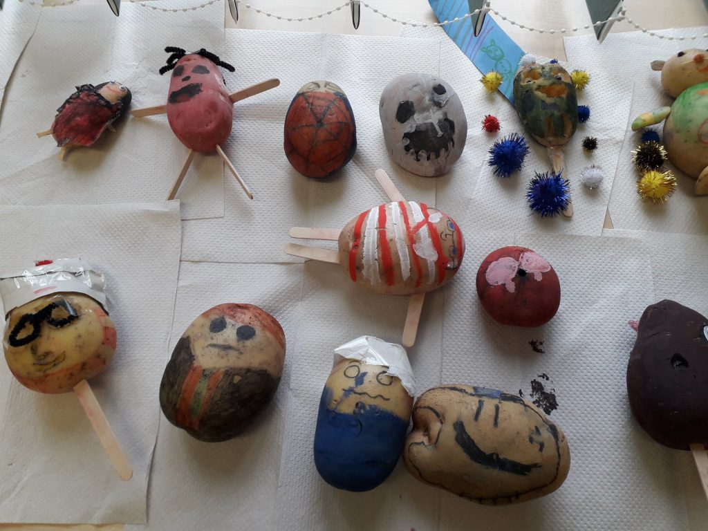 Year 5 have been making potato book characters!